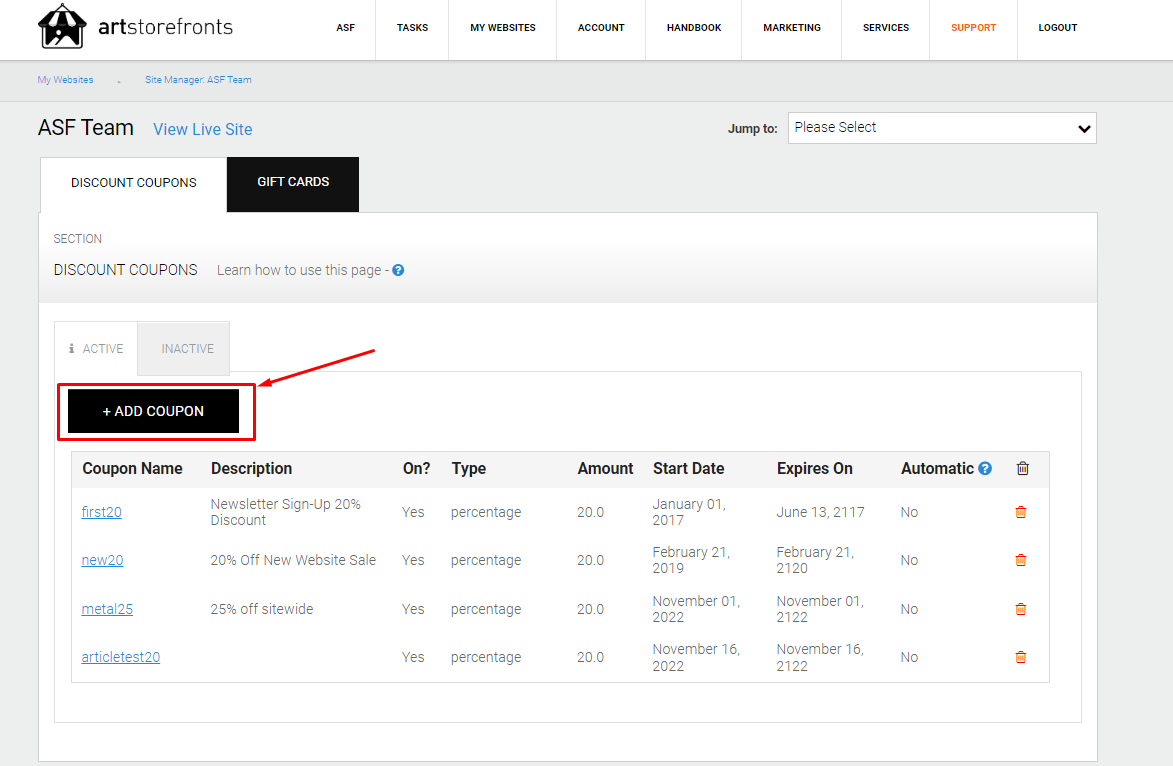 How To Create a Discount Coupon Code – Support Center