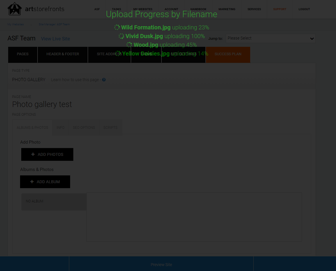How To Create And Use a Photo Gallery – Support Center