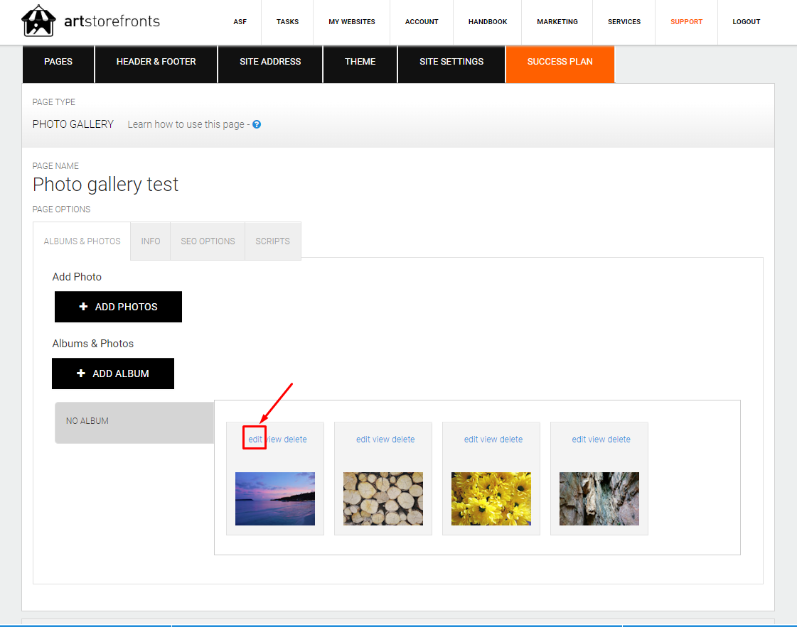How To Create And Use a Photo Gallery – Support Center