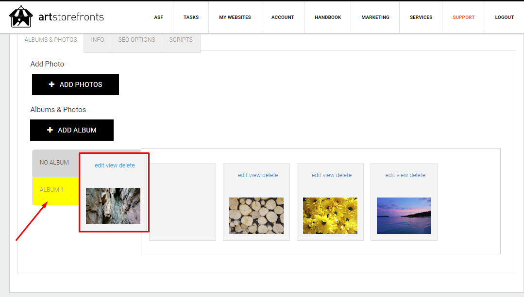 How To Create And Use a Photo Gallery – Support Center