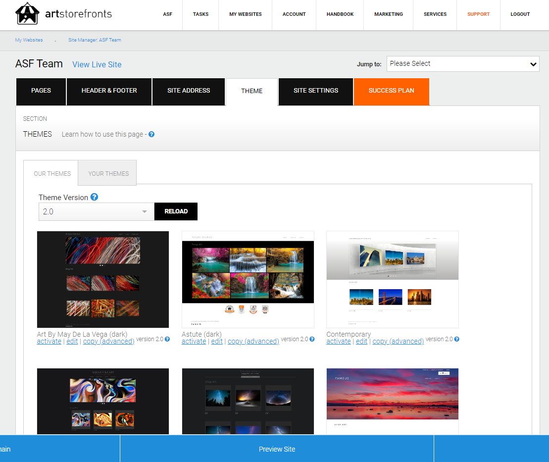 How To: Select A Theme for Your Website – Support Center