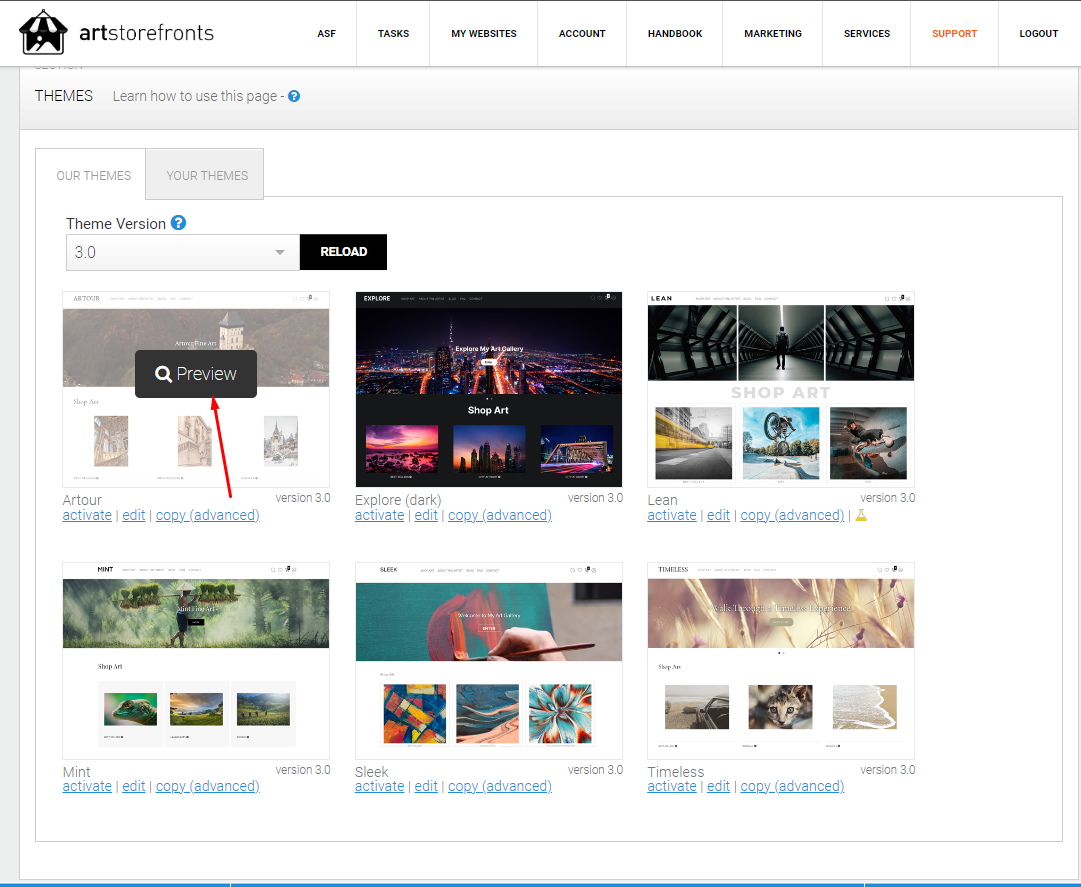 How To: Select A Theme for Your Website – Support Center