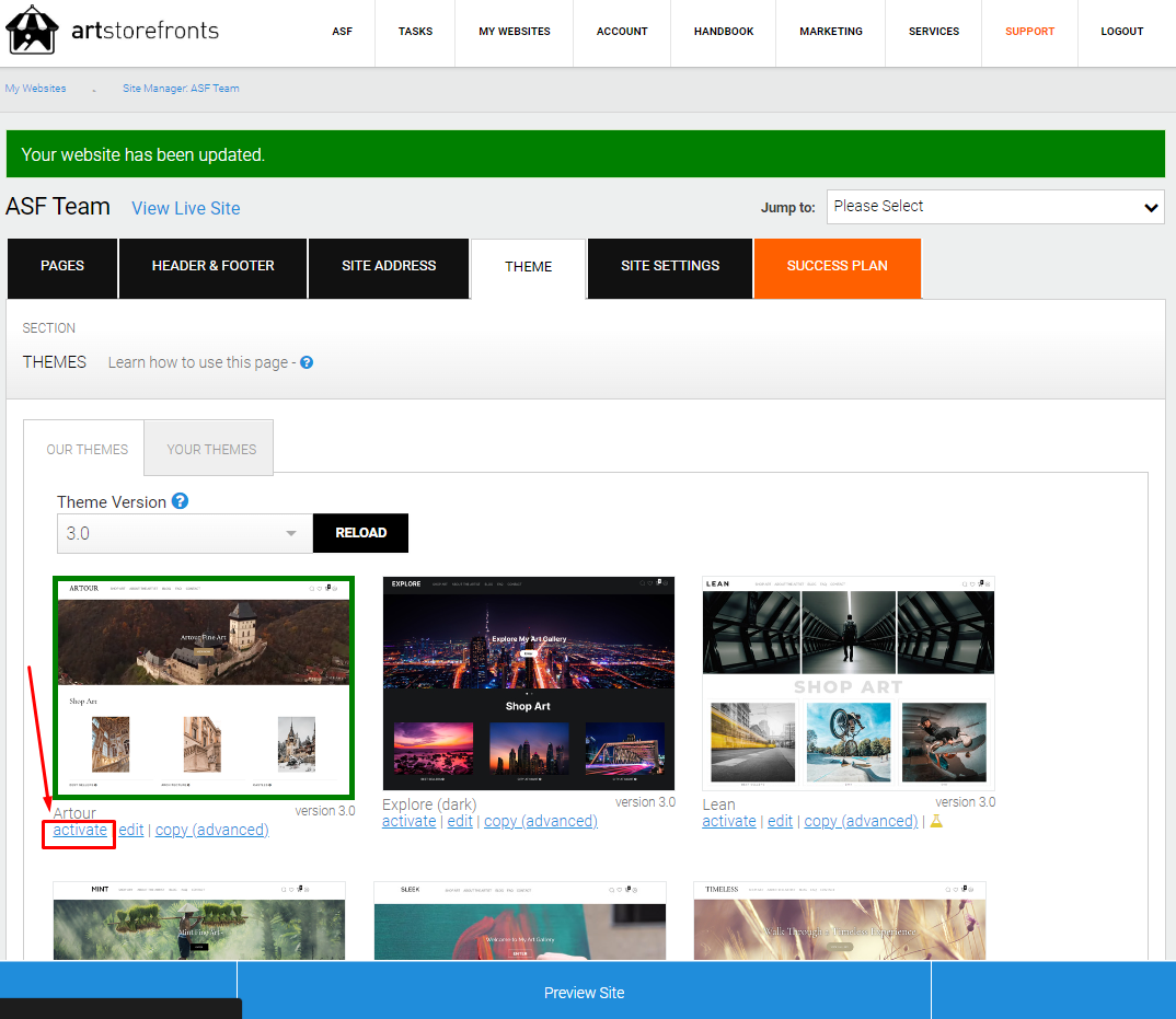 How To: Select A Theme for Your Website – Support Center