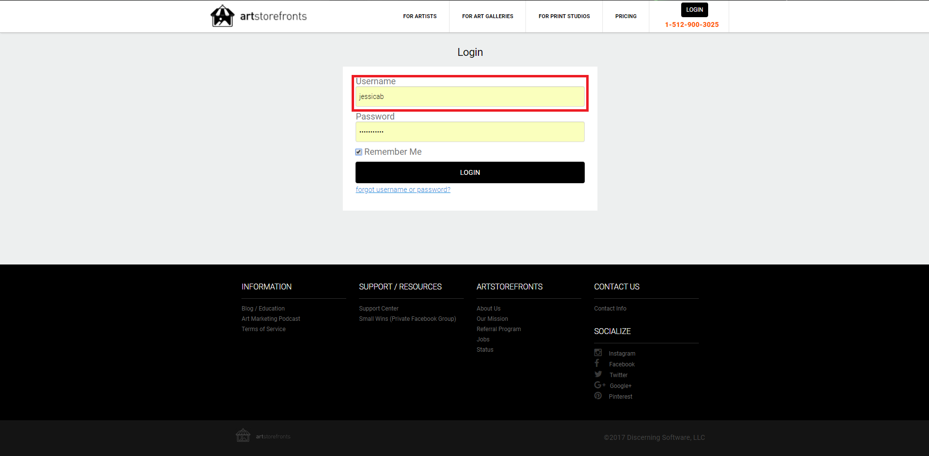 How To: Login to your Art Storefronts Account – Support Center
