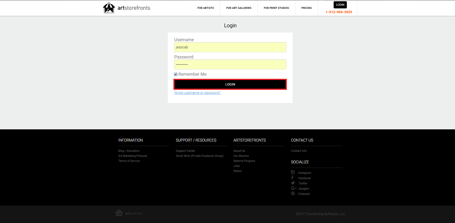 How To: Login to your Art Storefronts Account – Support Center