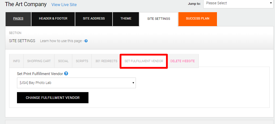 How To: Change your Fulfillment Vendor – Support Center