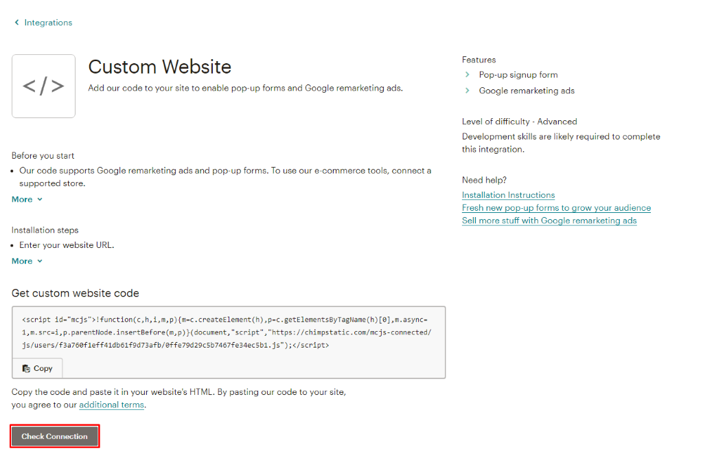 How To: Integrate and Verify Your Site with Mailchimp – Support Center