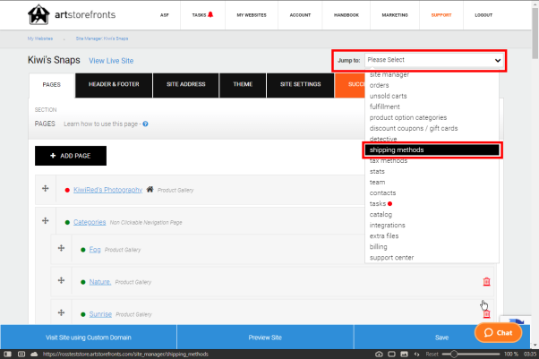 How to set up Shipping Methods on your Website – Support Center