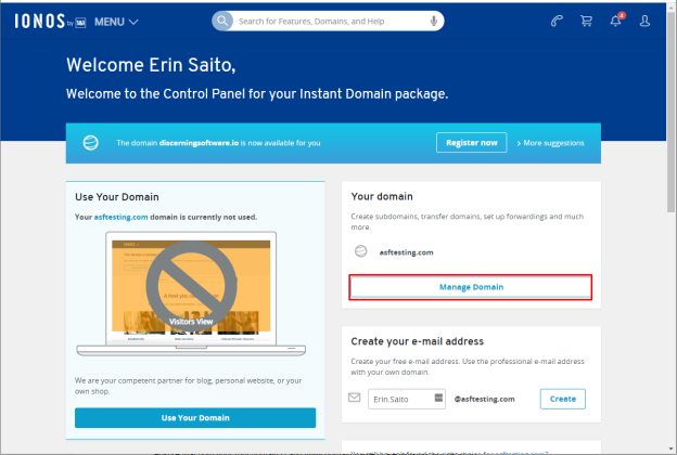 How To: Set Up Your 1&1.com/ionos.com Domain Name – Support Center