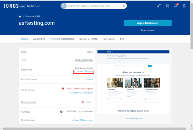 How To: Set Up Your 1&1.com/ionos.com Domain Name – Support Center