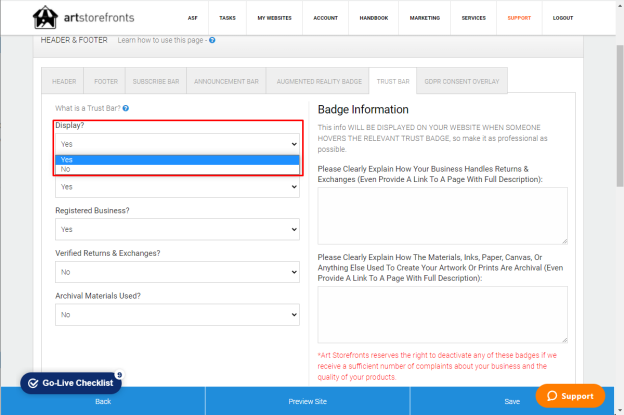 How To: Use The Trust Bar – Support Center