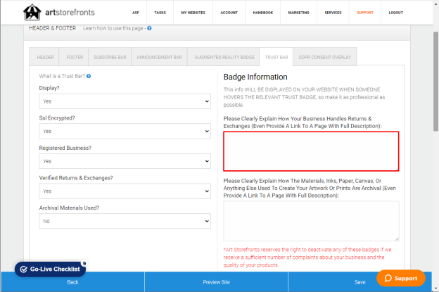 How To: Use The Trust Bar – Support Center
