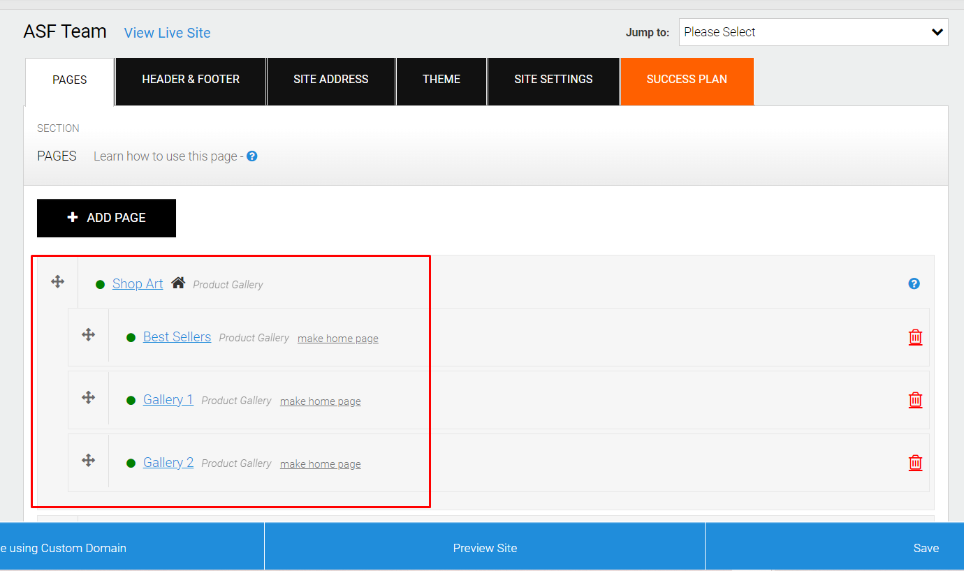 How to: Set up your Homepage and your Product Galleries – Support Center