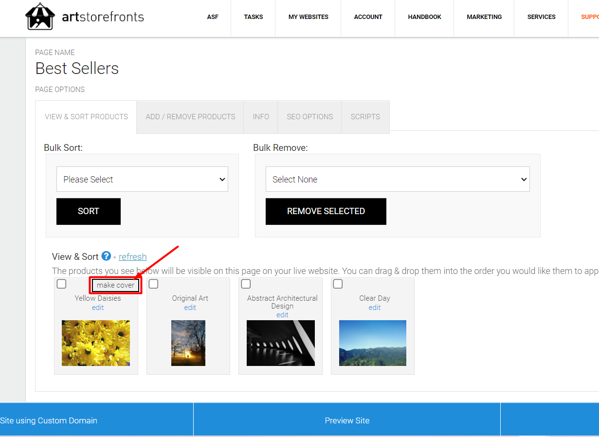 How to: Set up your Homepage and your Product Galleries – Support Center