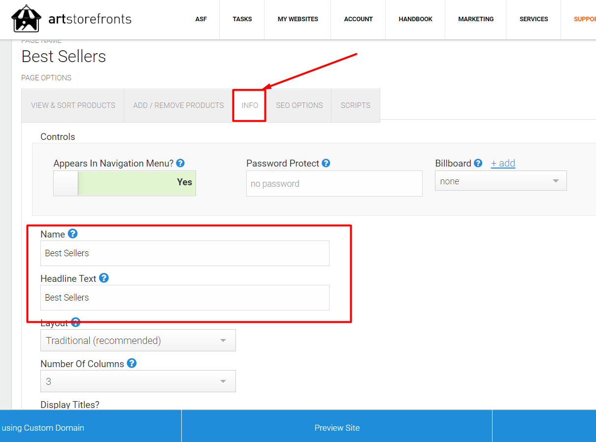 How to: Set up your Homepage and your Product Galleries – Support Center