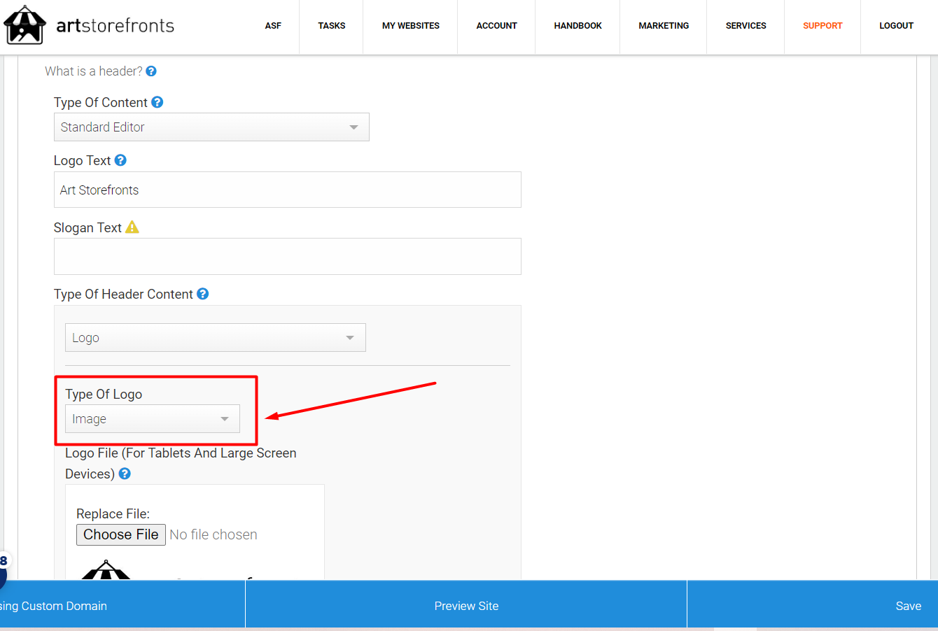 How To: Upload Your Logo – Support Center